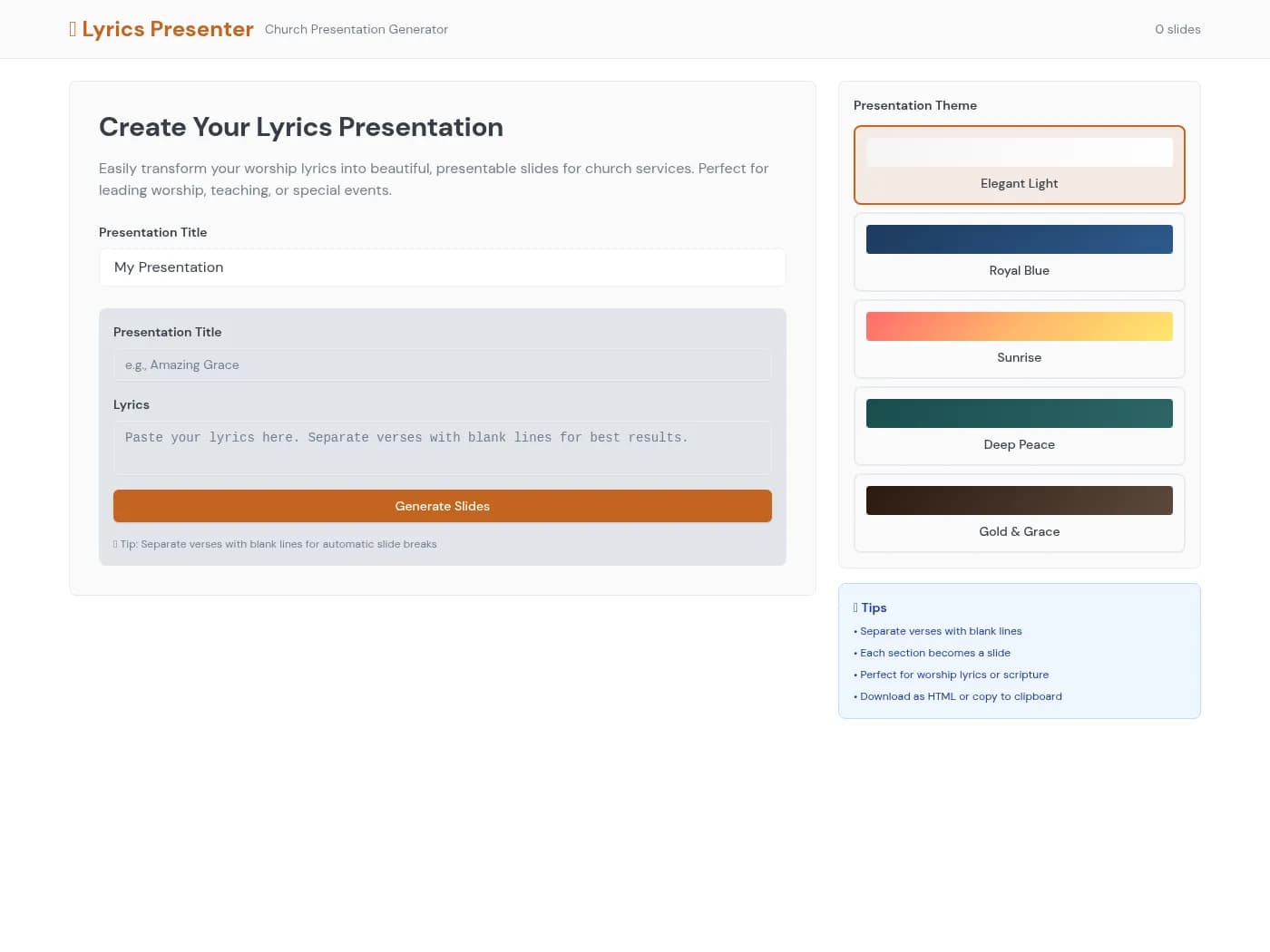 Lyrics Presenter Pro