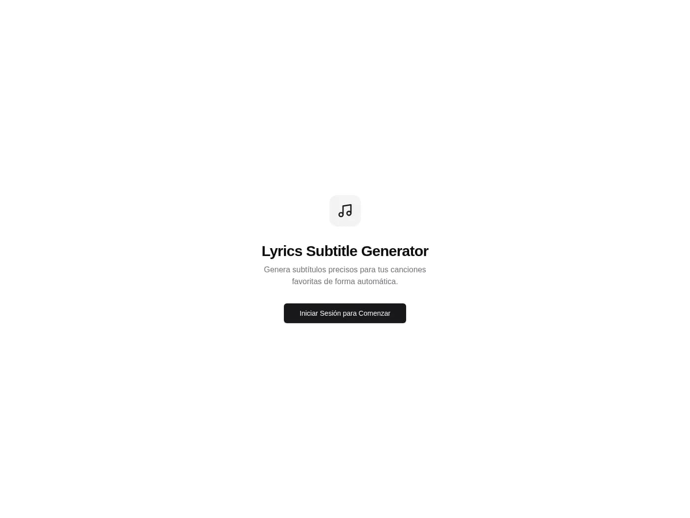 Lyrics Subtitle Generator