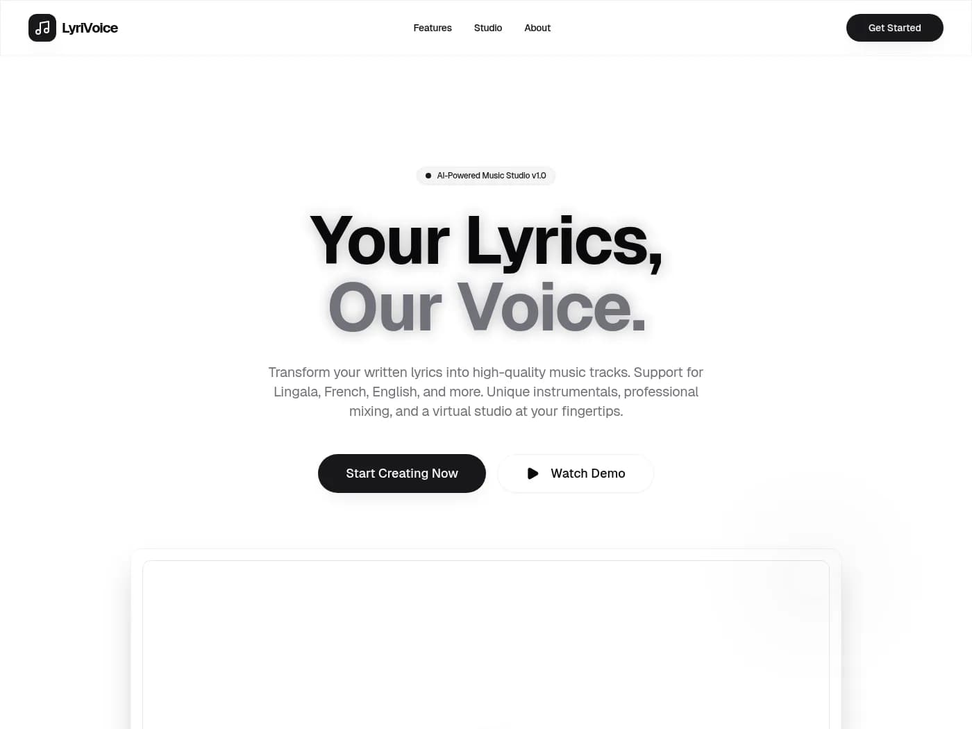 LyriVoice Music Studio