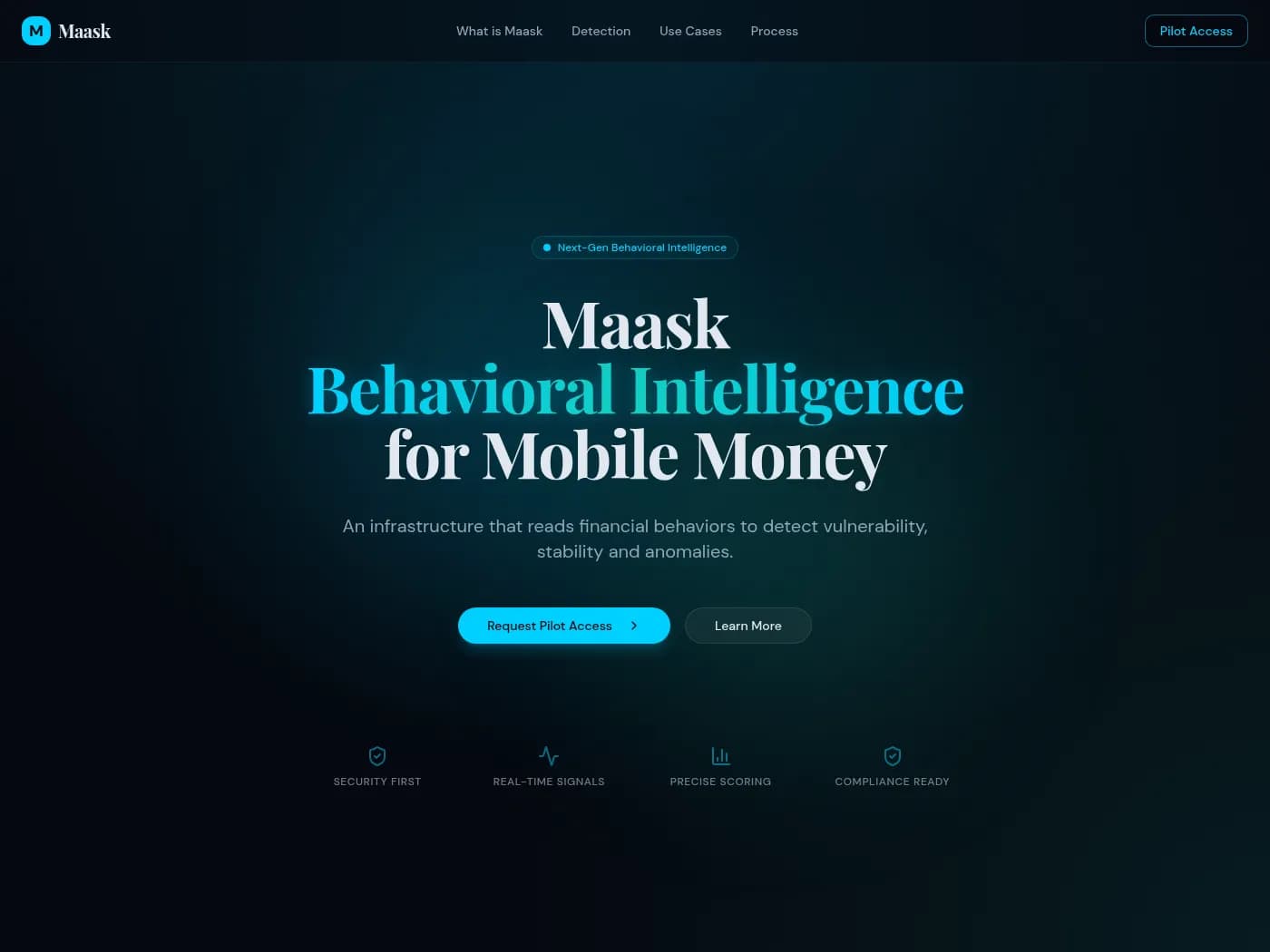 Maask Landing Page