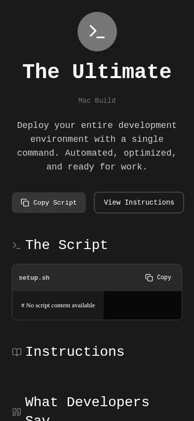 Ultimate Mac Build Script