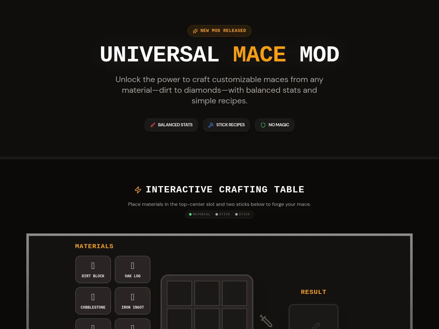 Universal Mace Mod
