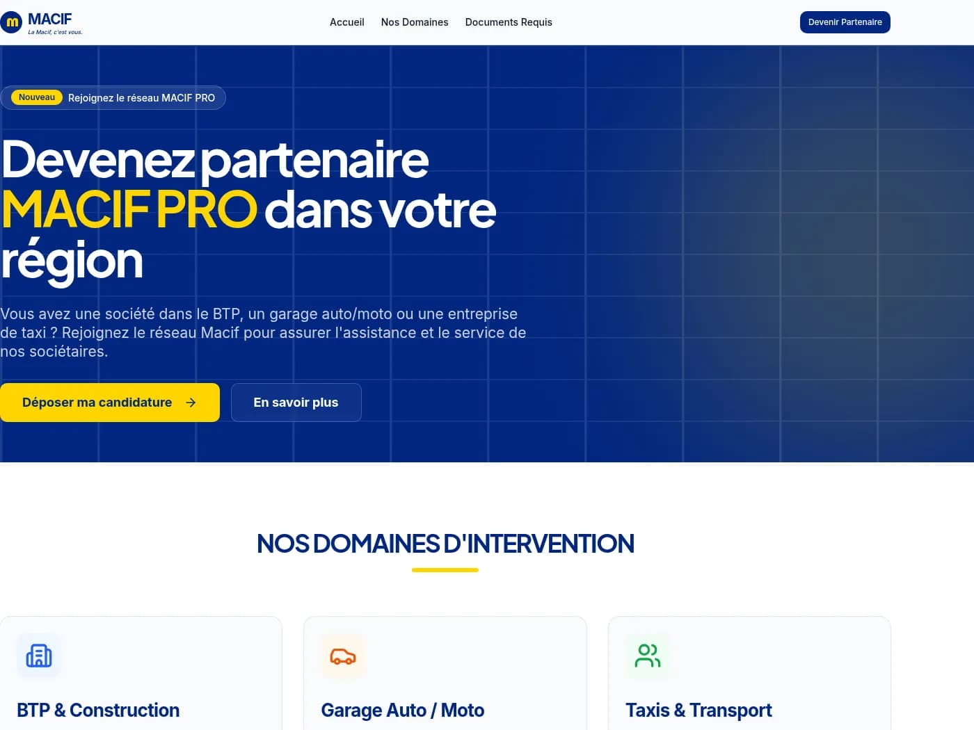 Macif Pro Partner Portal