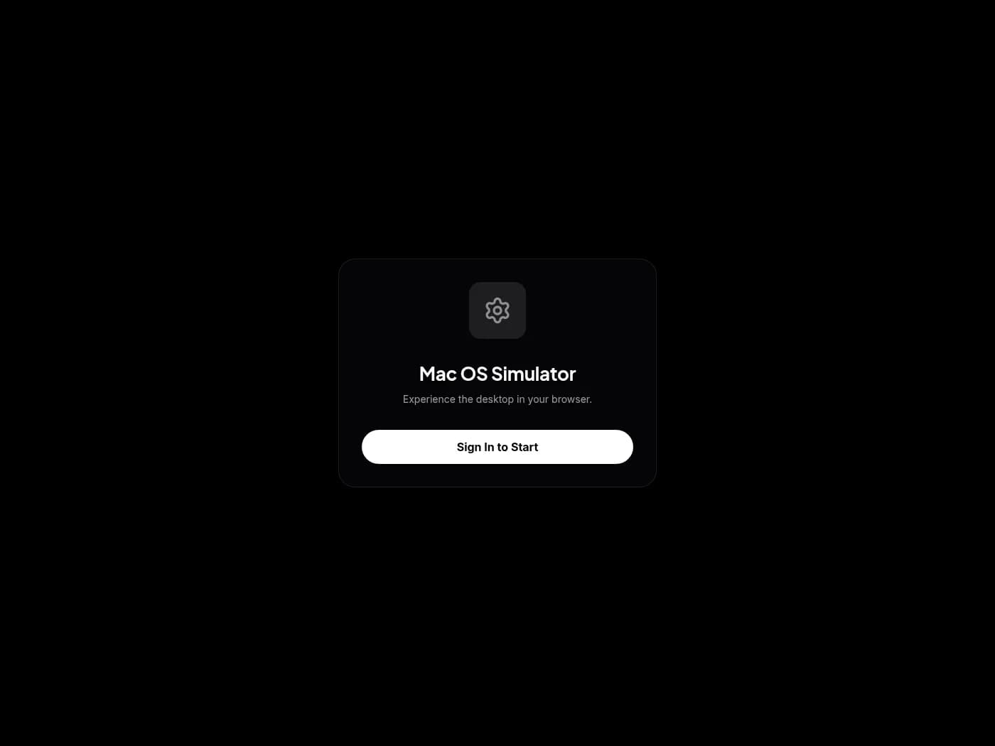 Mac OS Web Simulator