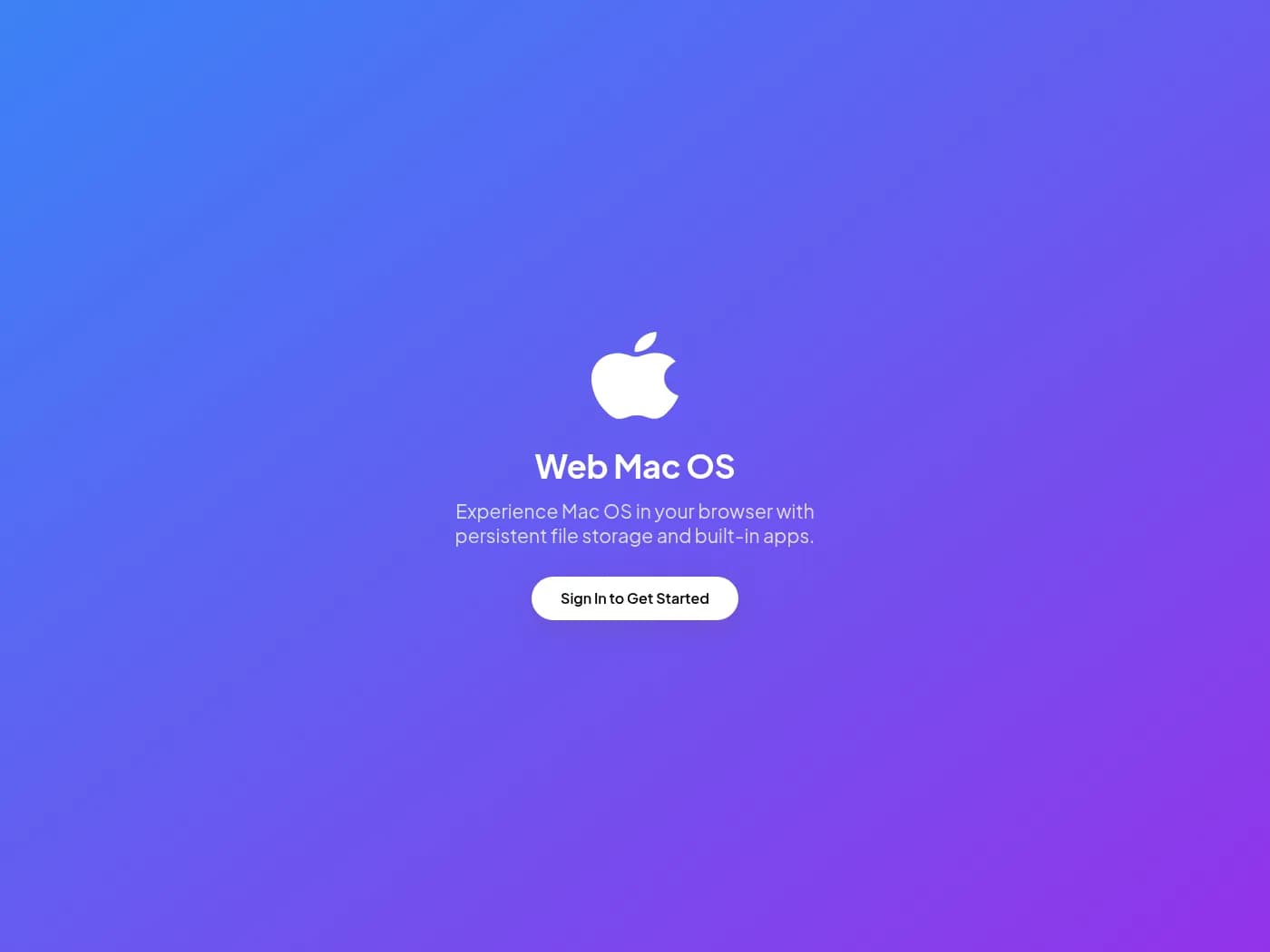 Web Mac OS Simulator