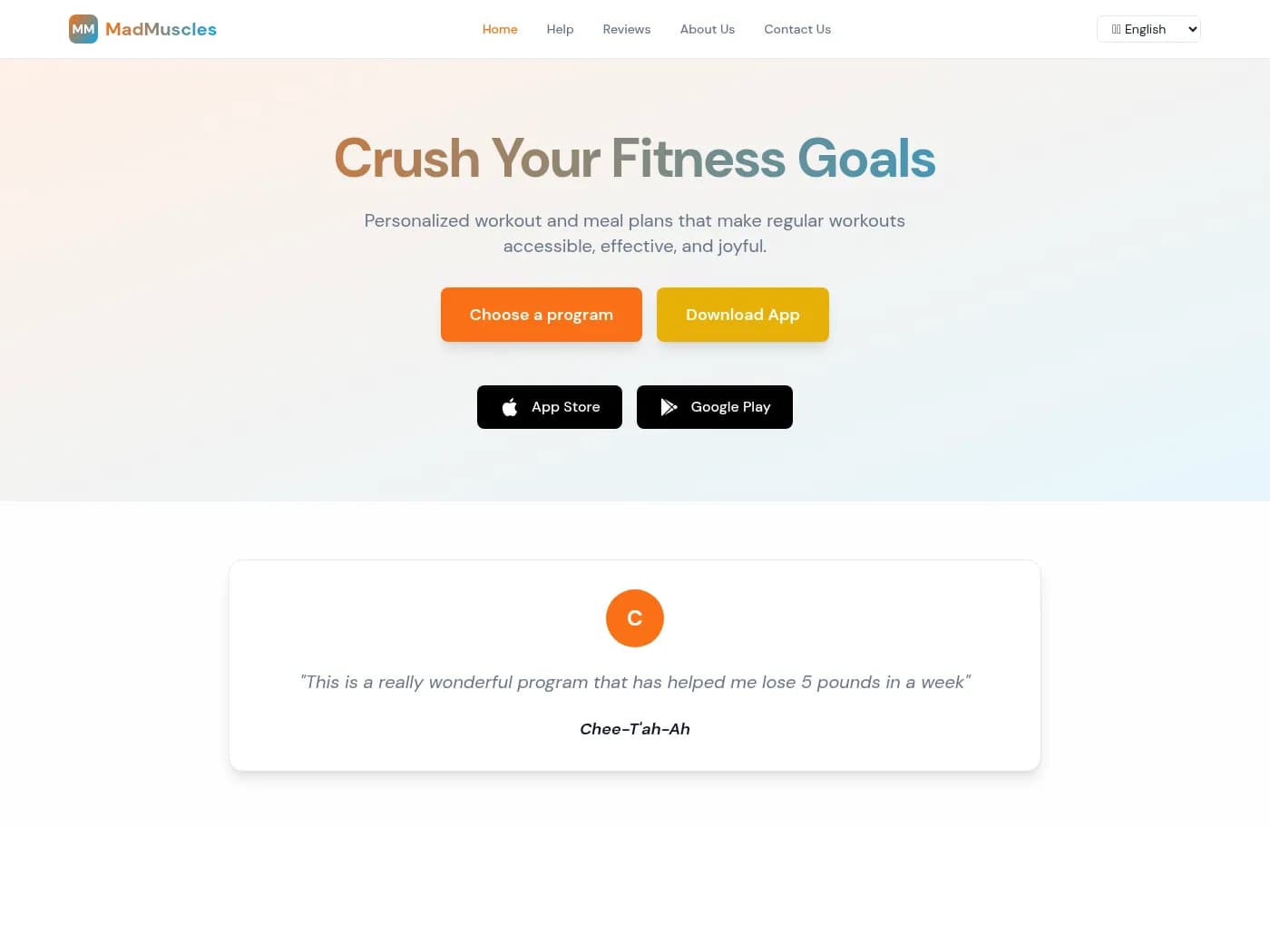 MadMuscles Website Clone