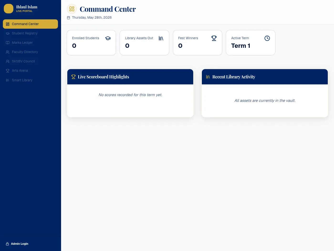 Madrasa Live Command Portal