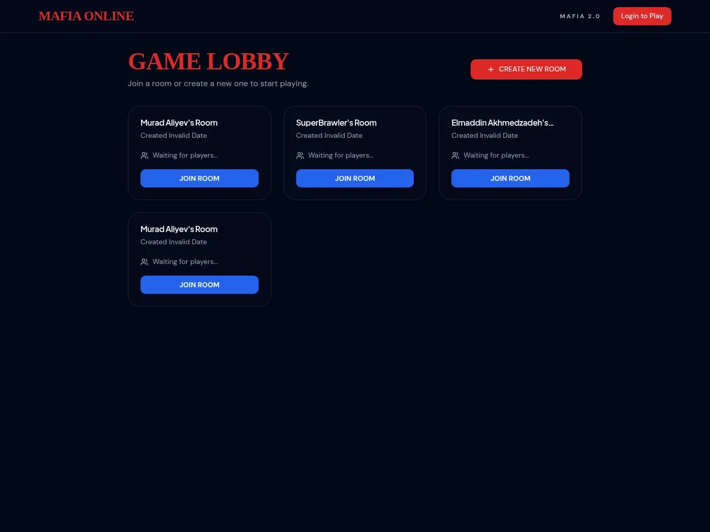 Mafia Online Game