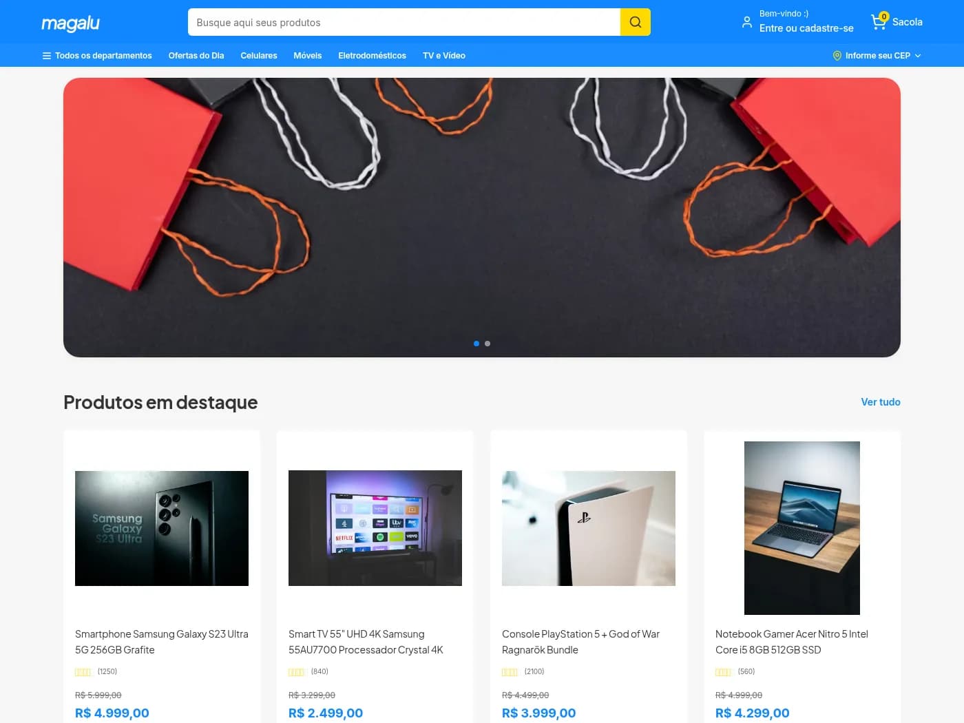 Magalu Site Clone