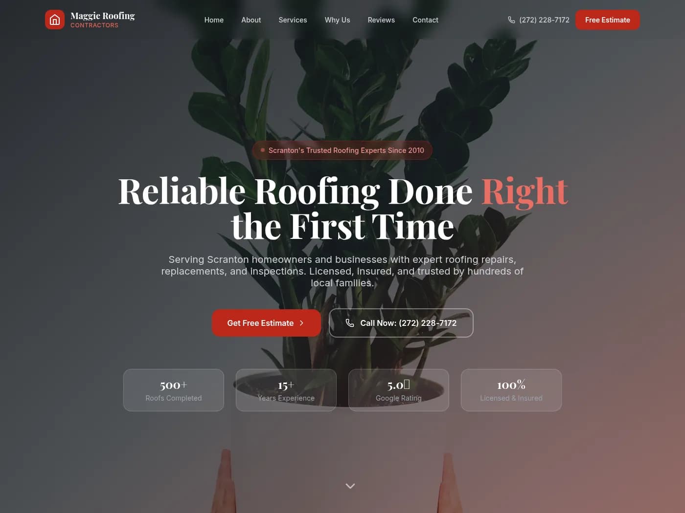 Maggie Roofing Website