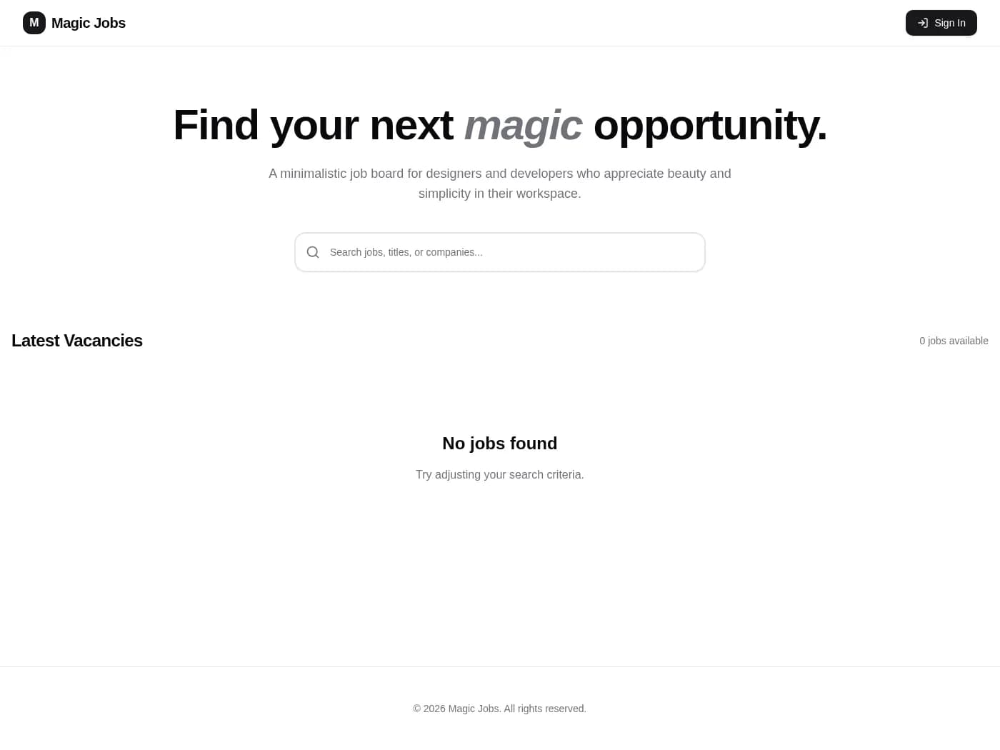 Magic Jobs Board