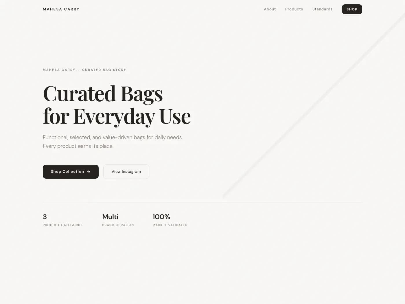 Mahesa Carry Brand Site