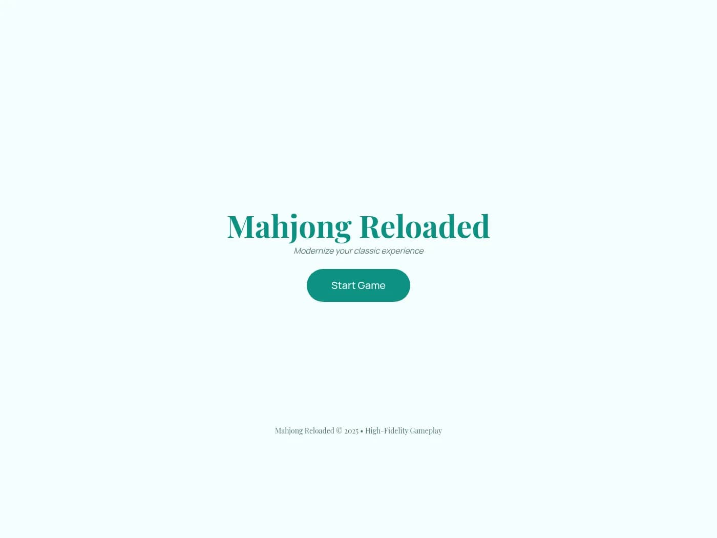 Mahjong Game Reloaded