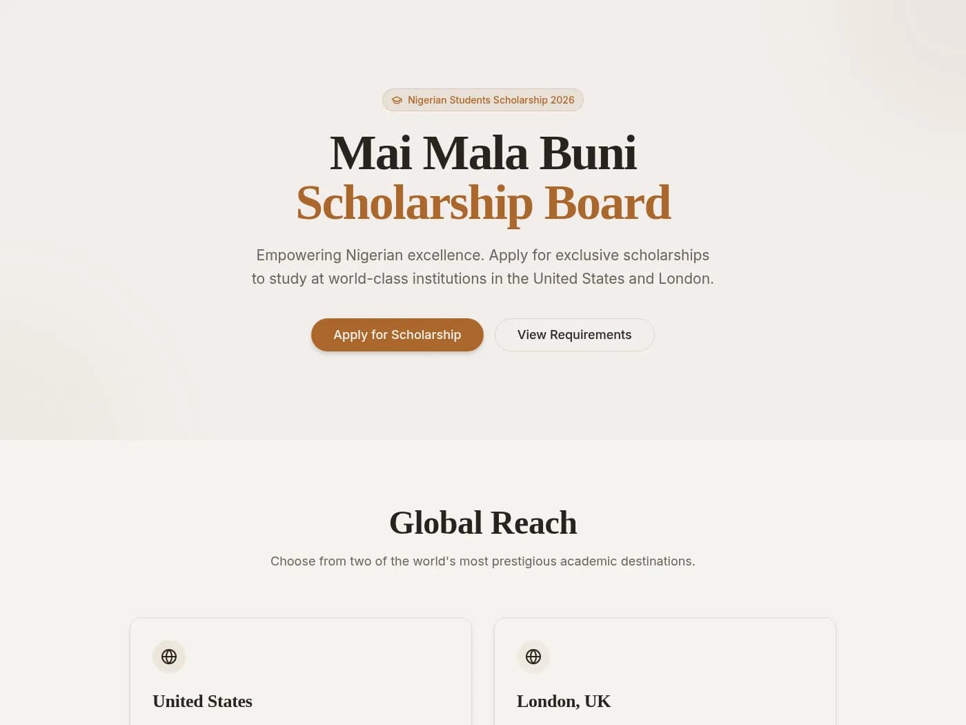 Mai Mala Buni Scholarship