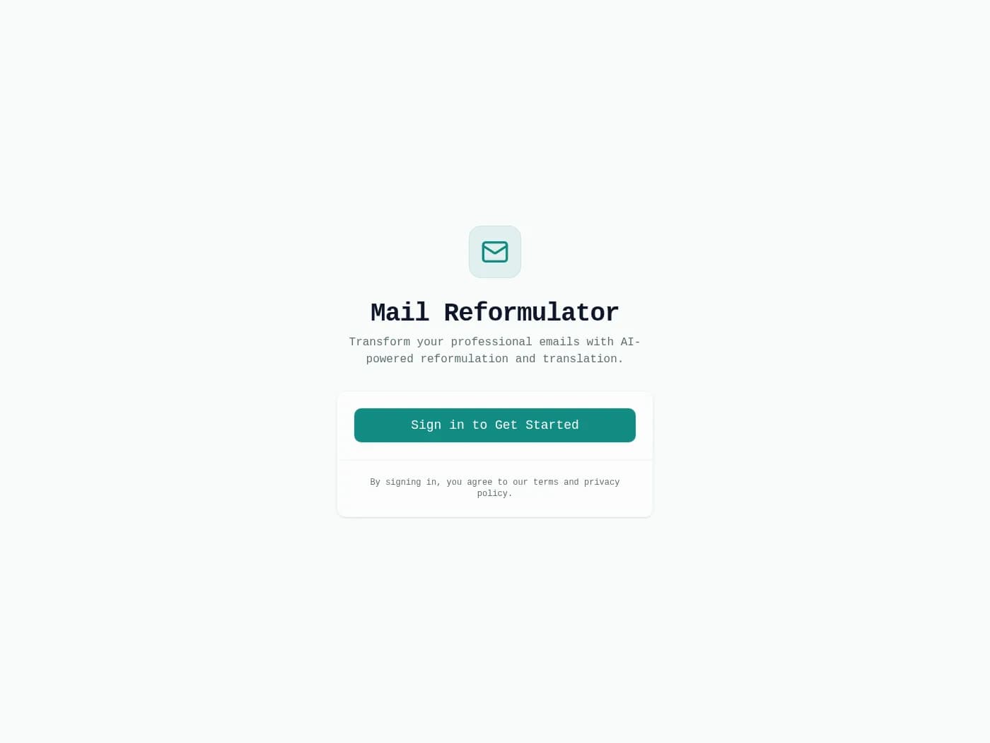 Mail Reformulation Assistant