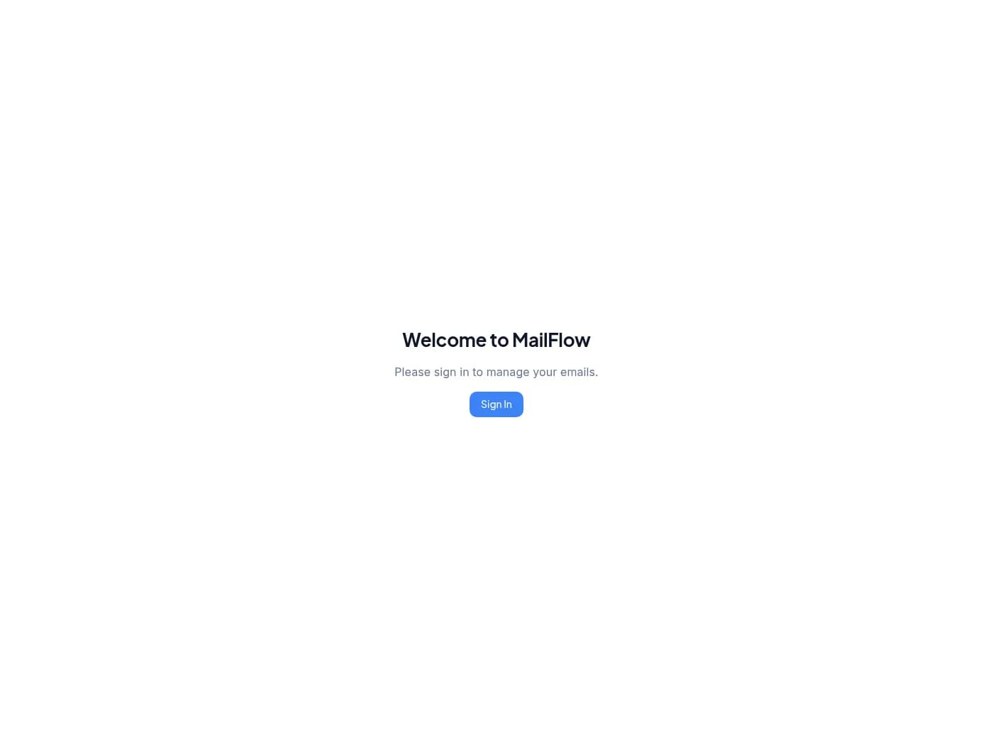 MailFlow Web App