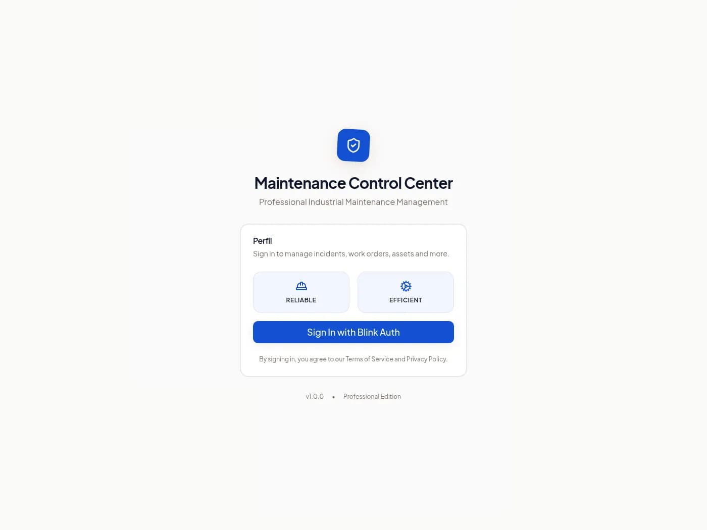 Maintenance Control Center