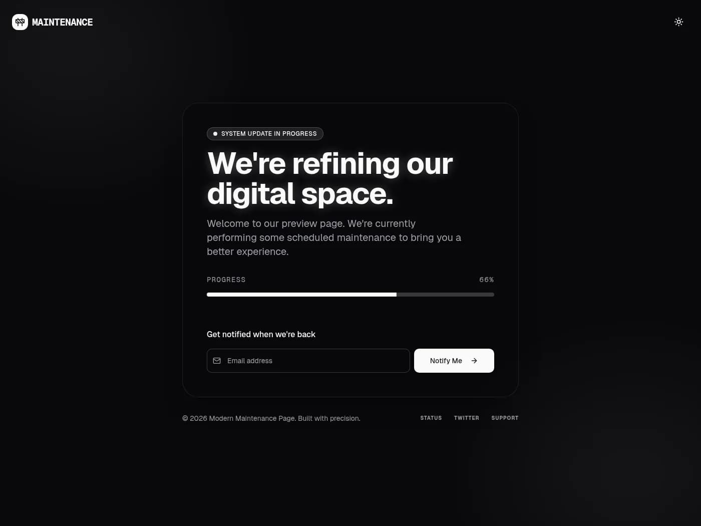 Modern Maintenace Page