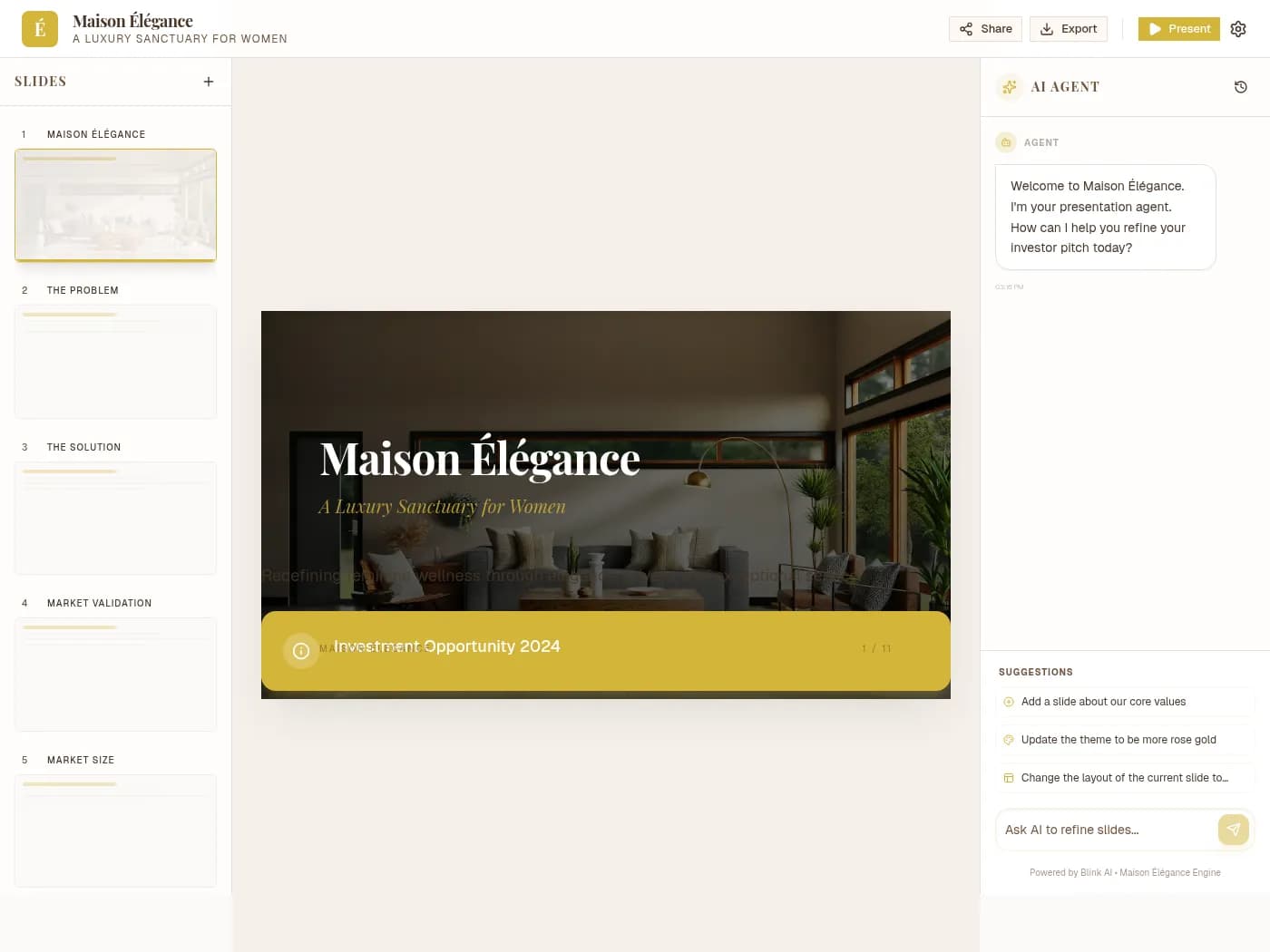 Maison Élégance Investor Pitch
