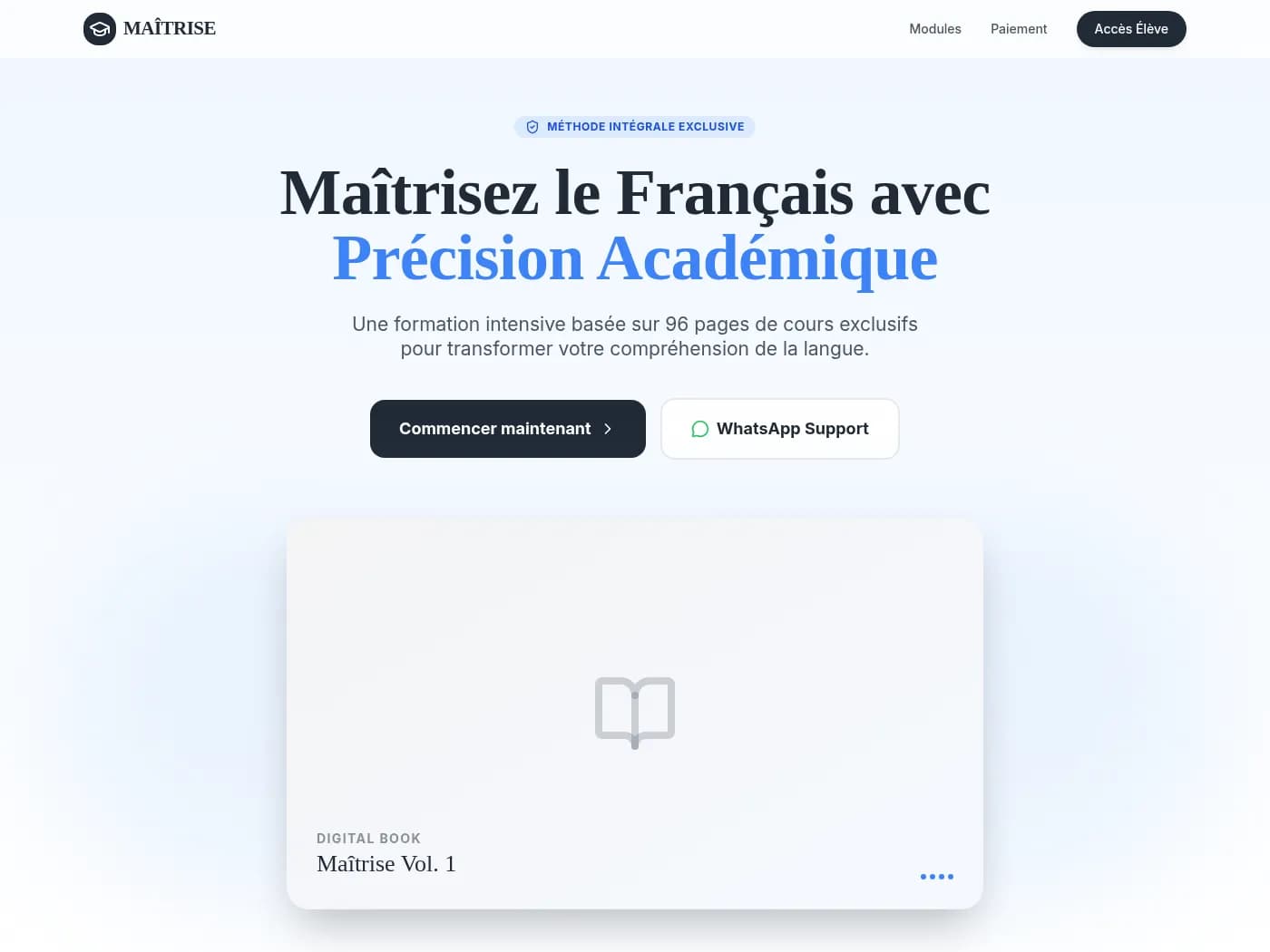 Maîtrise Training Portal