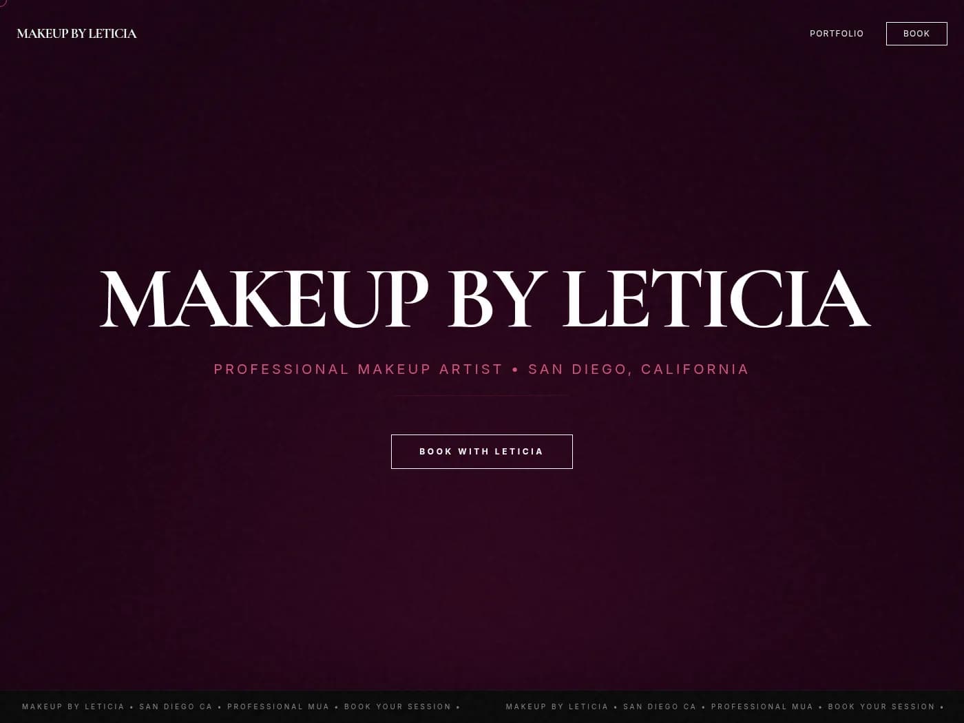 Leticia High-Fashion MUA Site