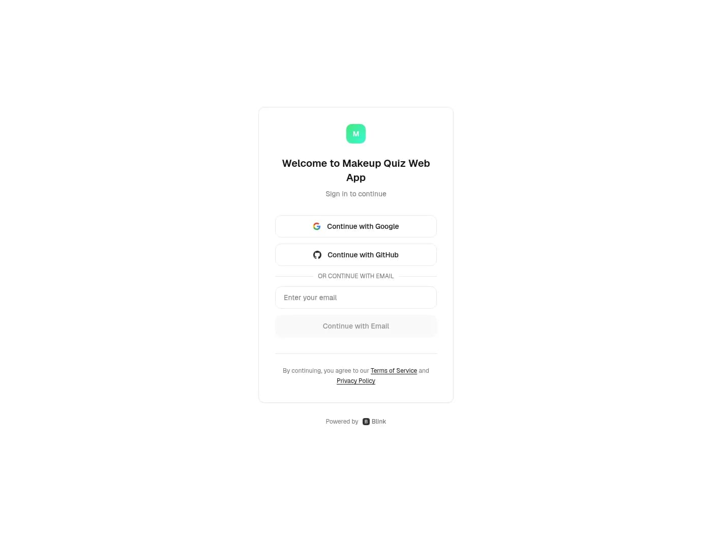 Makeup Quiz Web App