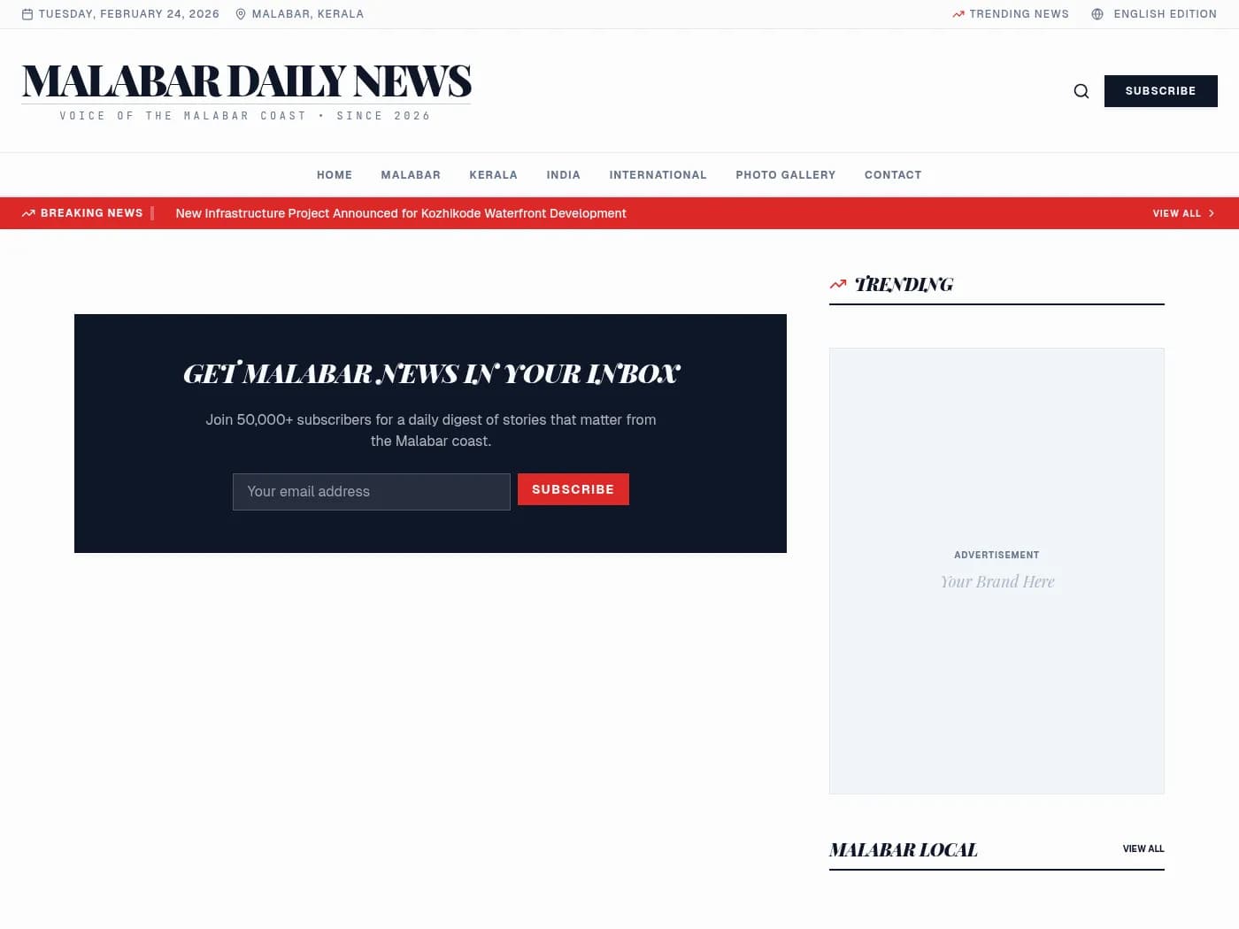 Malabar Daily News Portal