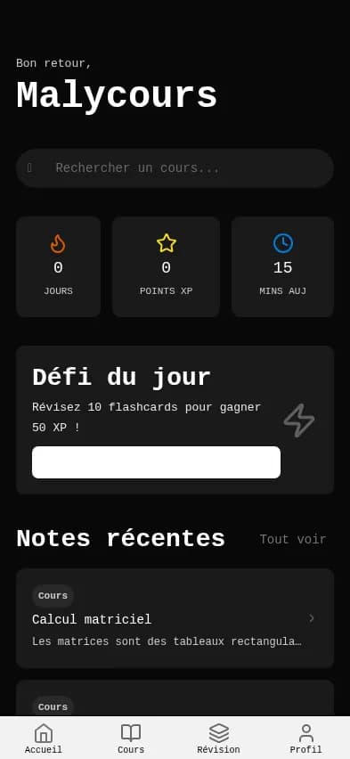 Malycours Study App
