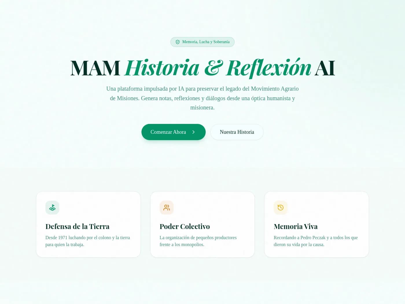 MAM Historia & Reflexión AI
