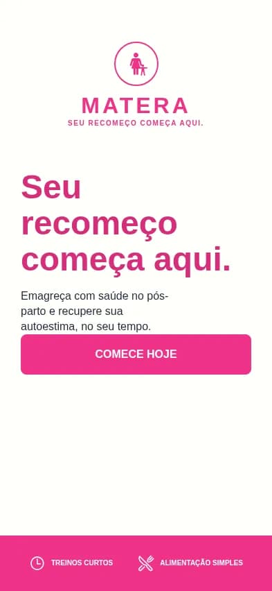 Mamãe Fitness App UI
