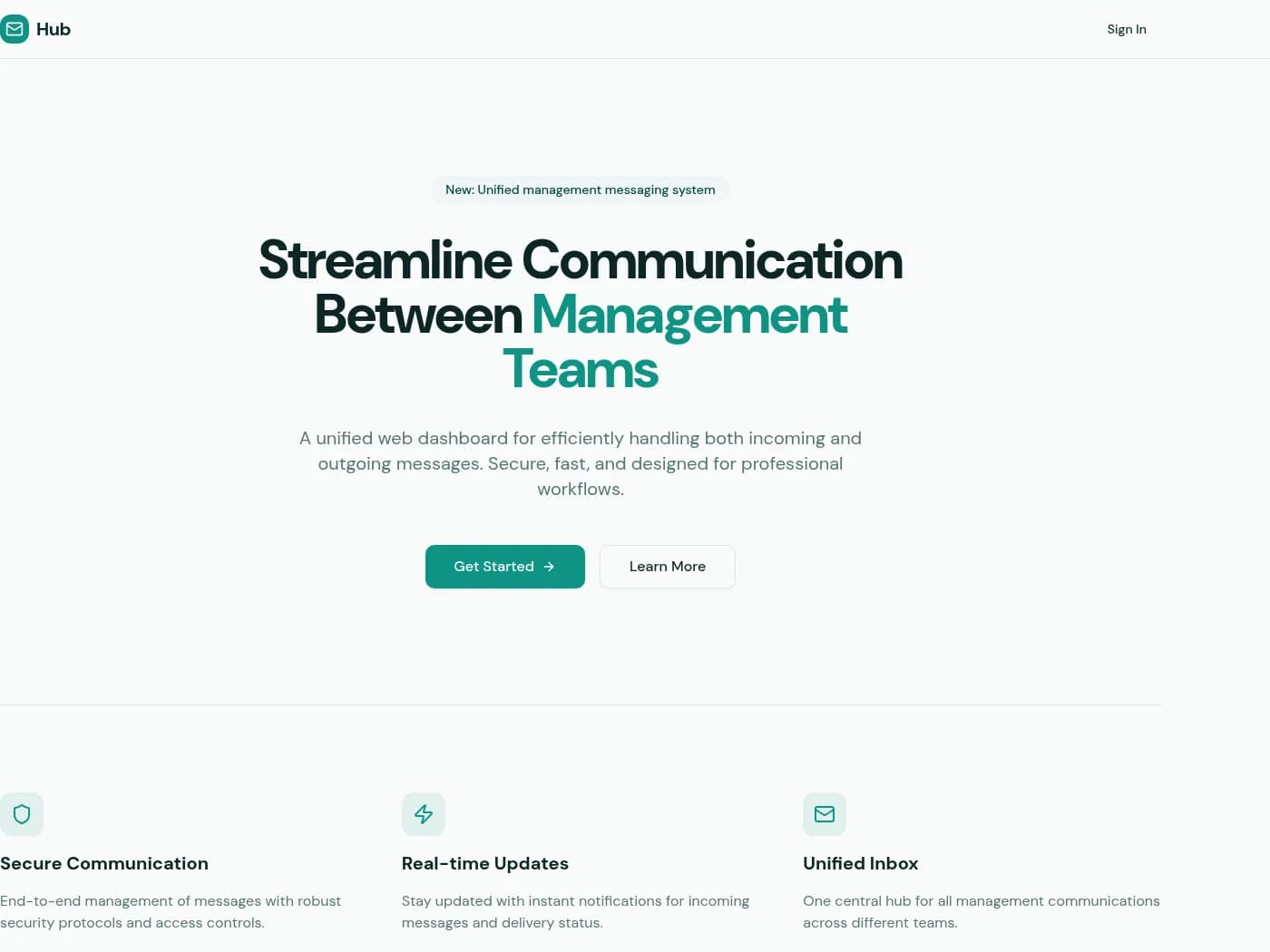 Manager Message Hub