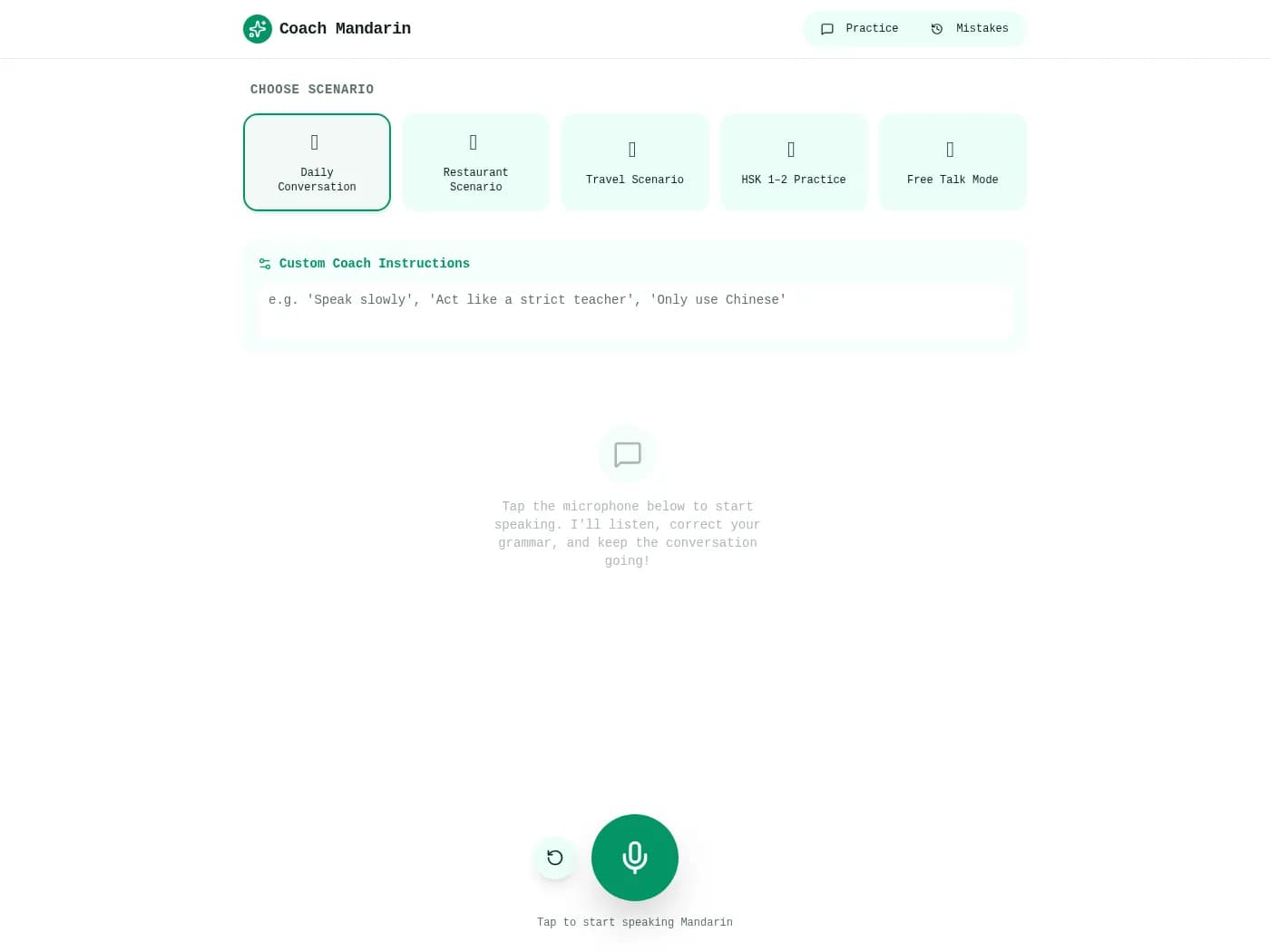 Mandarin Speaking Coach