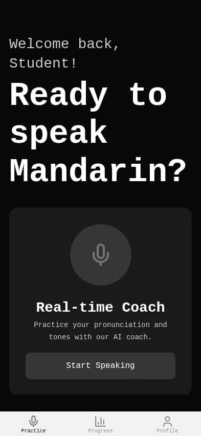 Mandarin Speaking Coach