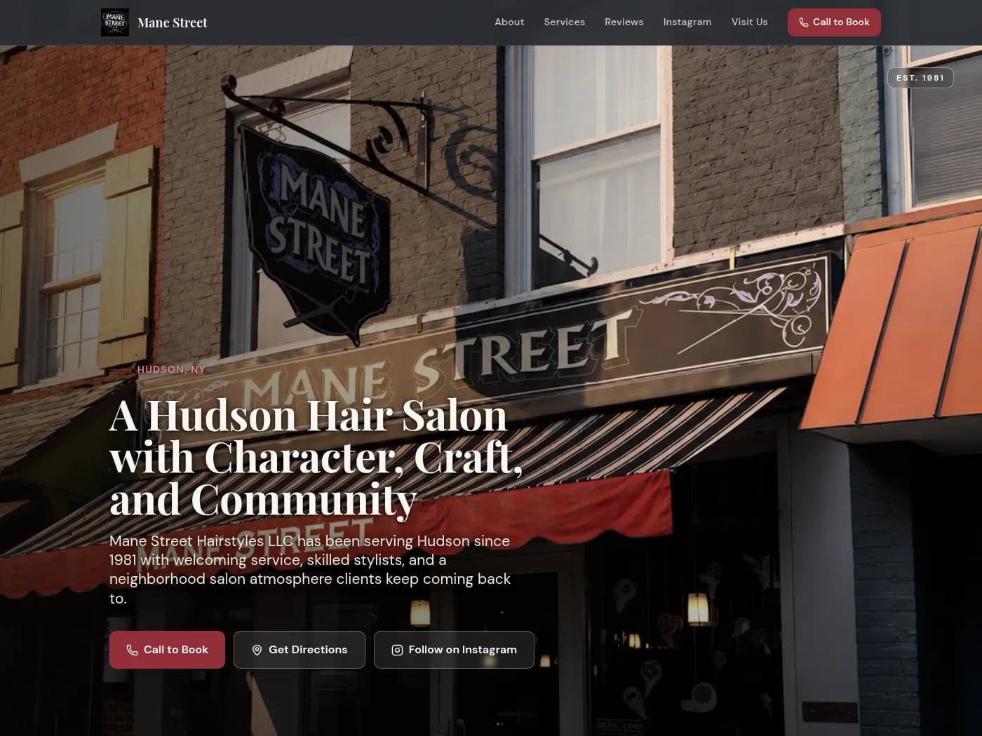 Mane Street Salon Site