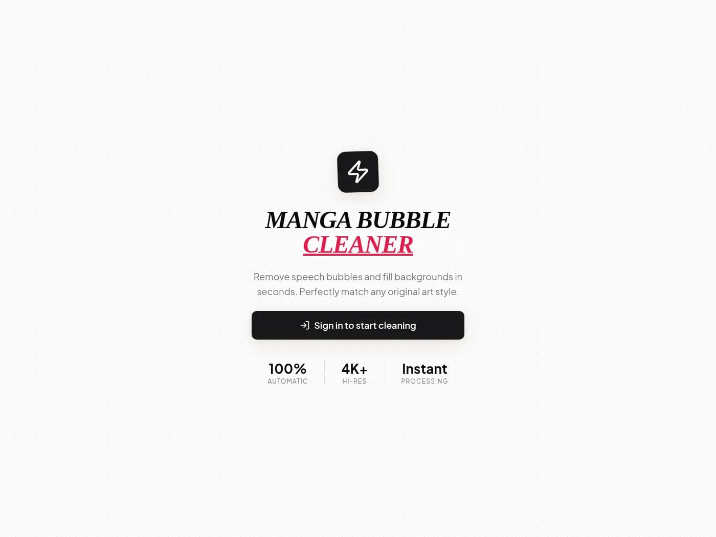 Manga Bubble Cleaner