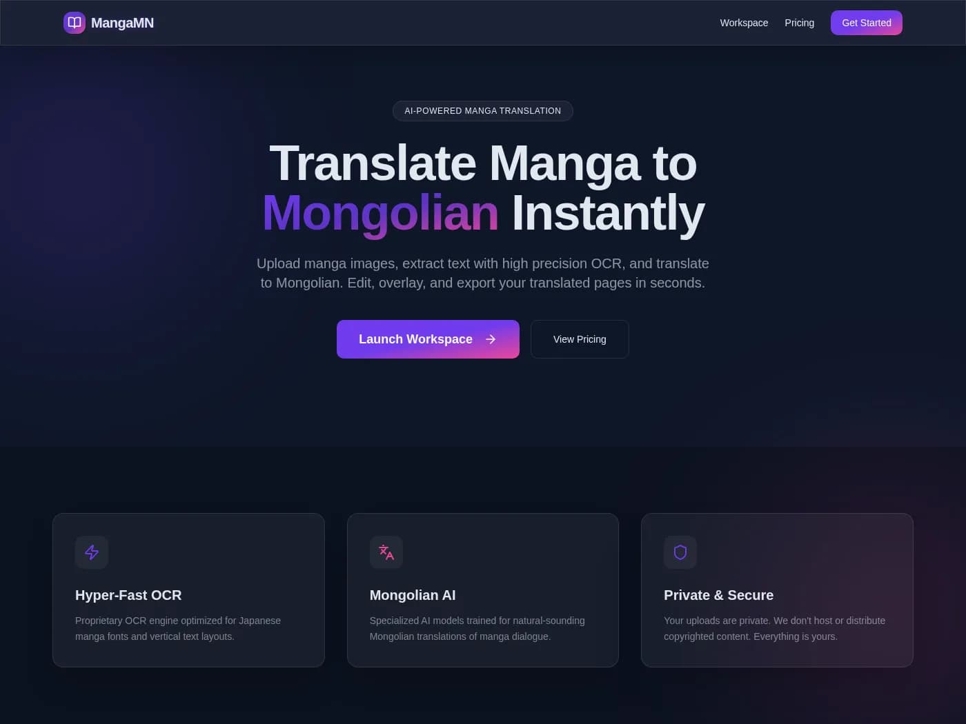 MangaMN Web Translator