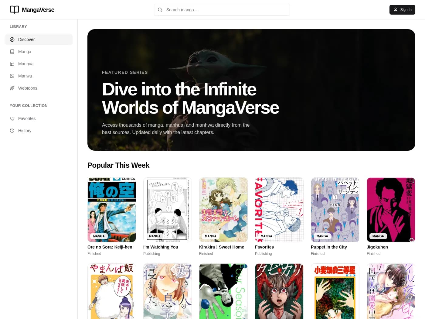 MangaVerse Reader