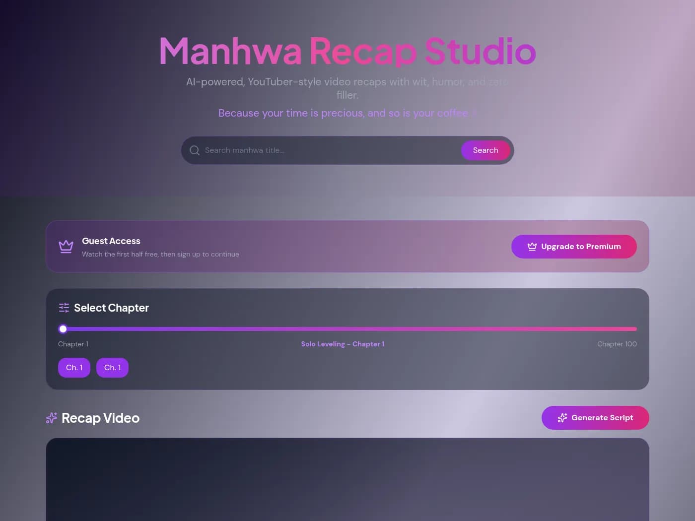 Manhwa Recap Studio