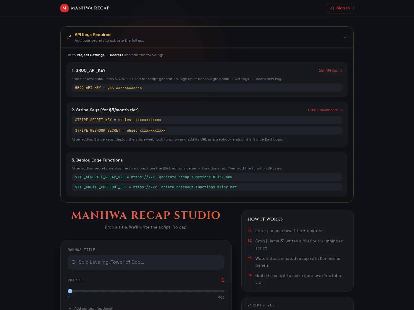 Manhwa Recap Studio