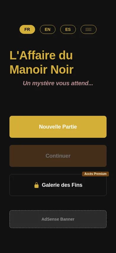 Manoir Noir Visual Novel