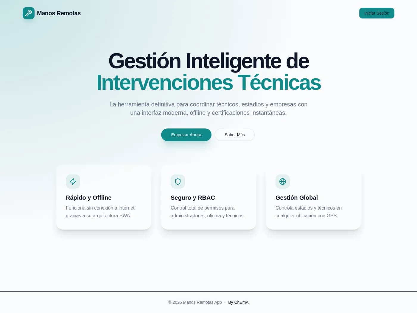 Manos Remotas App