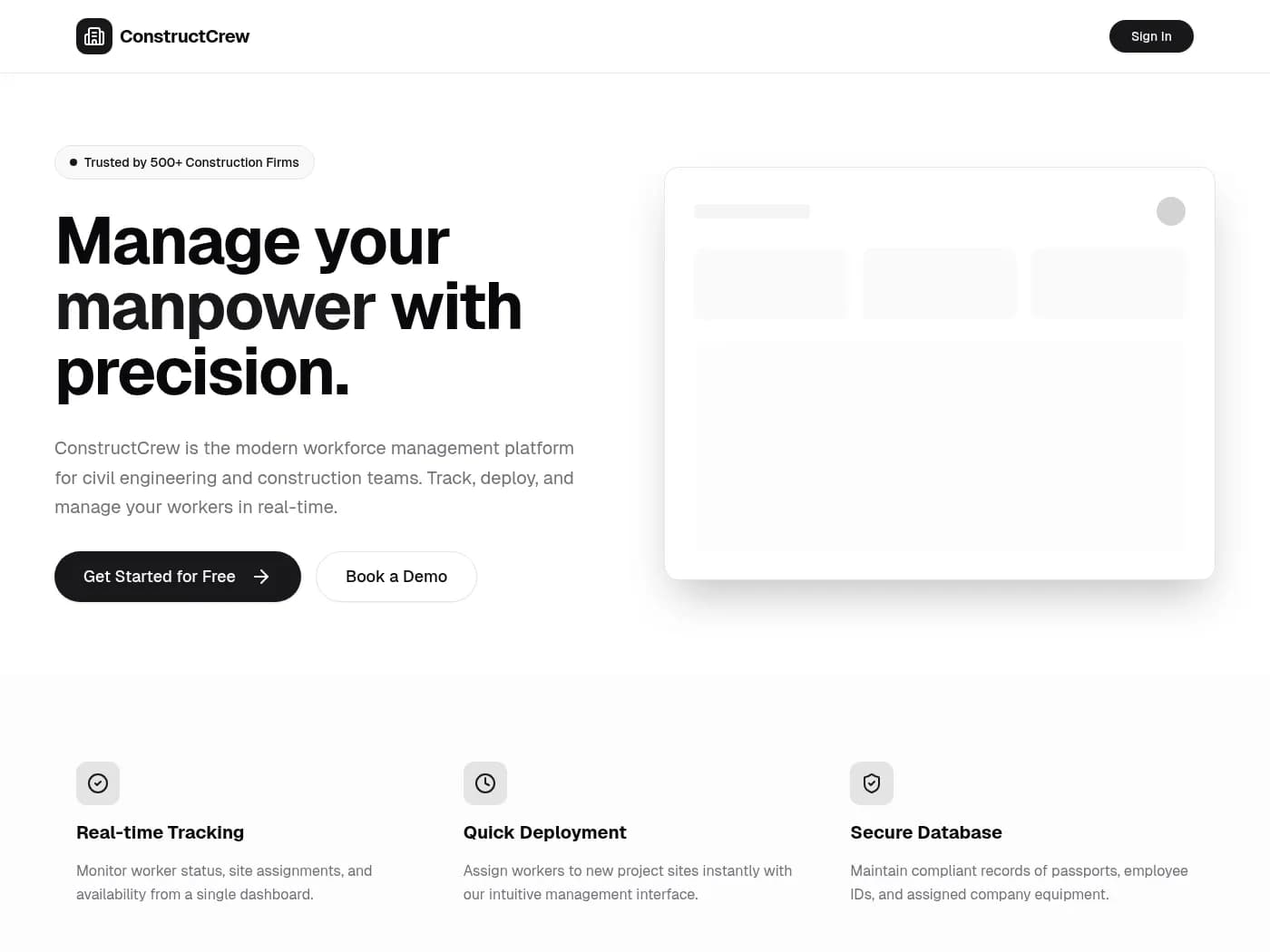 ConstructCrew Manager