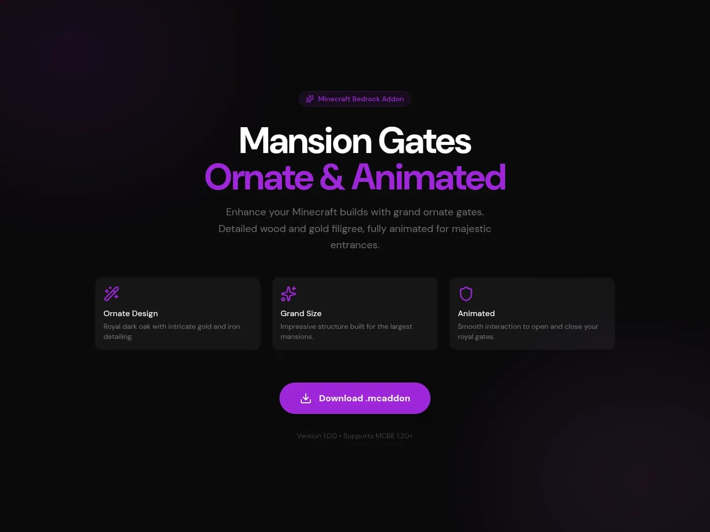 Mansion Gates Addon
