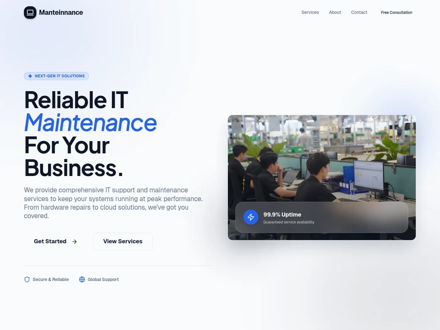 Manteinnance IT Website
