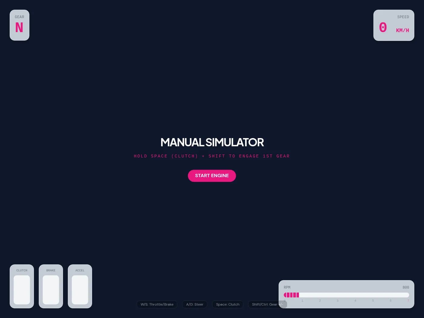 Manual Car Simulator