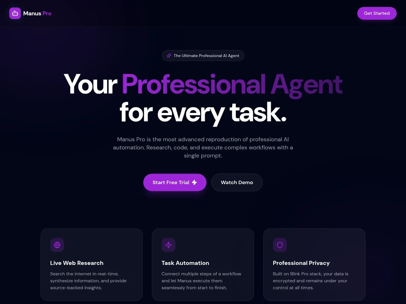 Manus Agent AI Pro