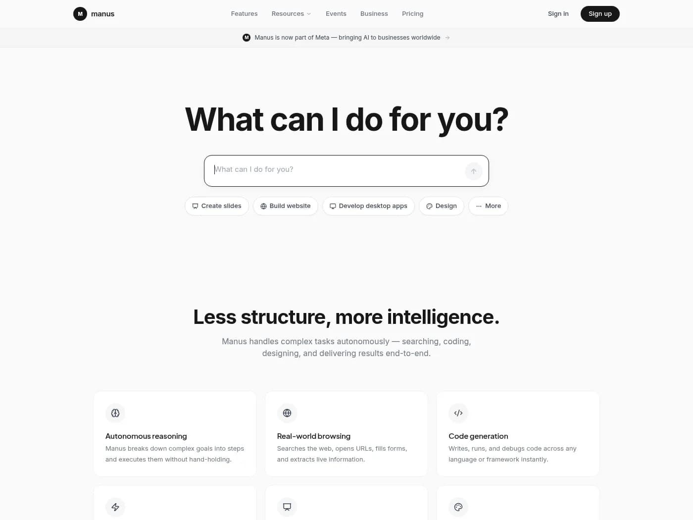 Manus Web Clone