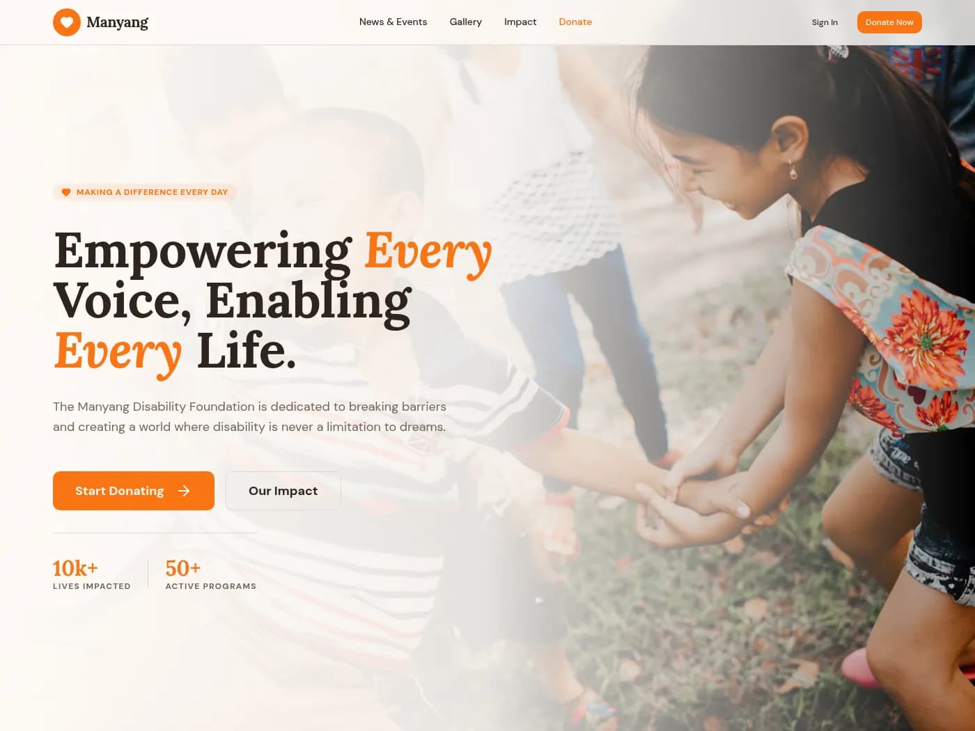 Manyang Donate Portal