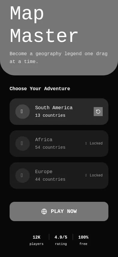 Map Master Game