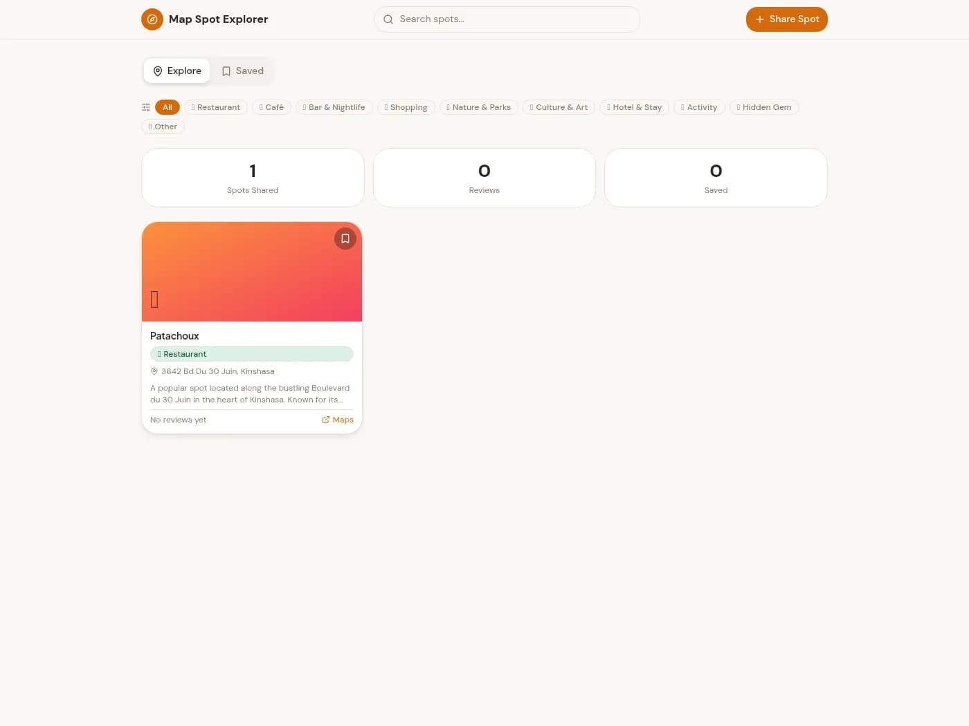 Map Spot Explorer